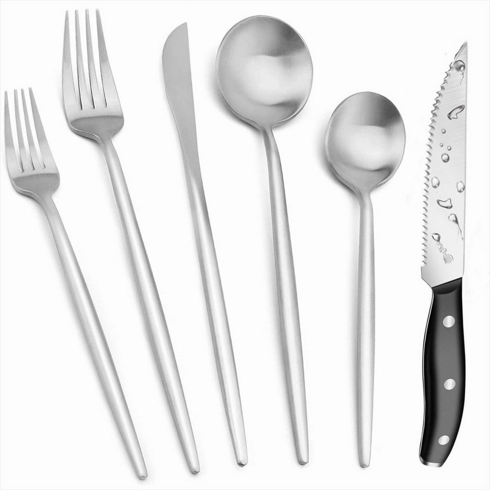 Keenzo Besteck Set 72teilig Essbesteck Set Edelstahl Spiegelpoliert
