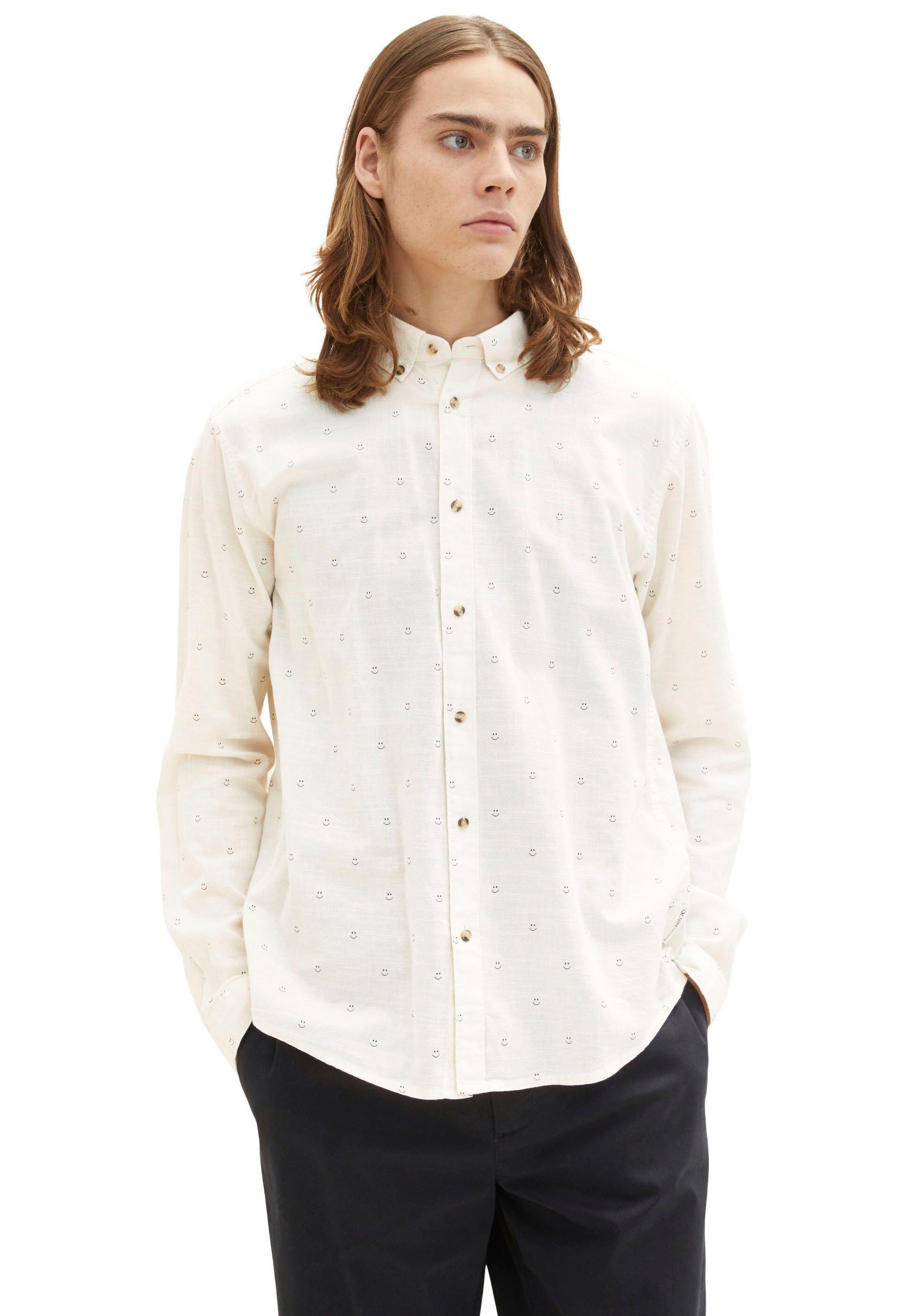 Tom Tailor Denim Langarmhemd Mit Alloverprint