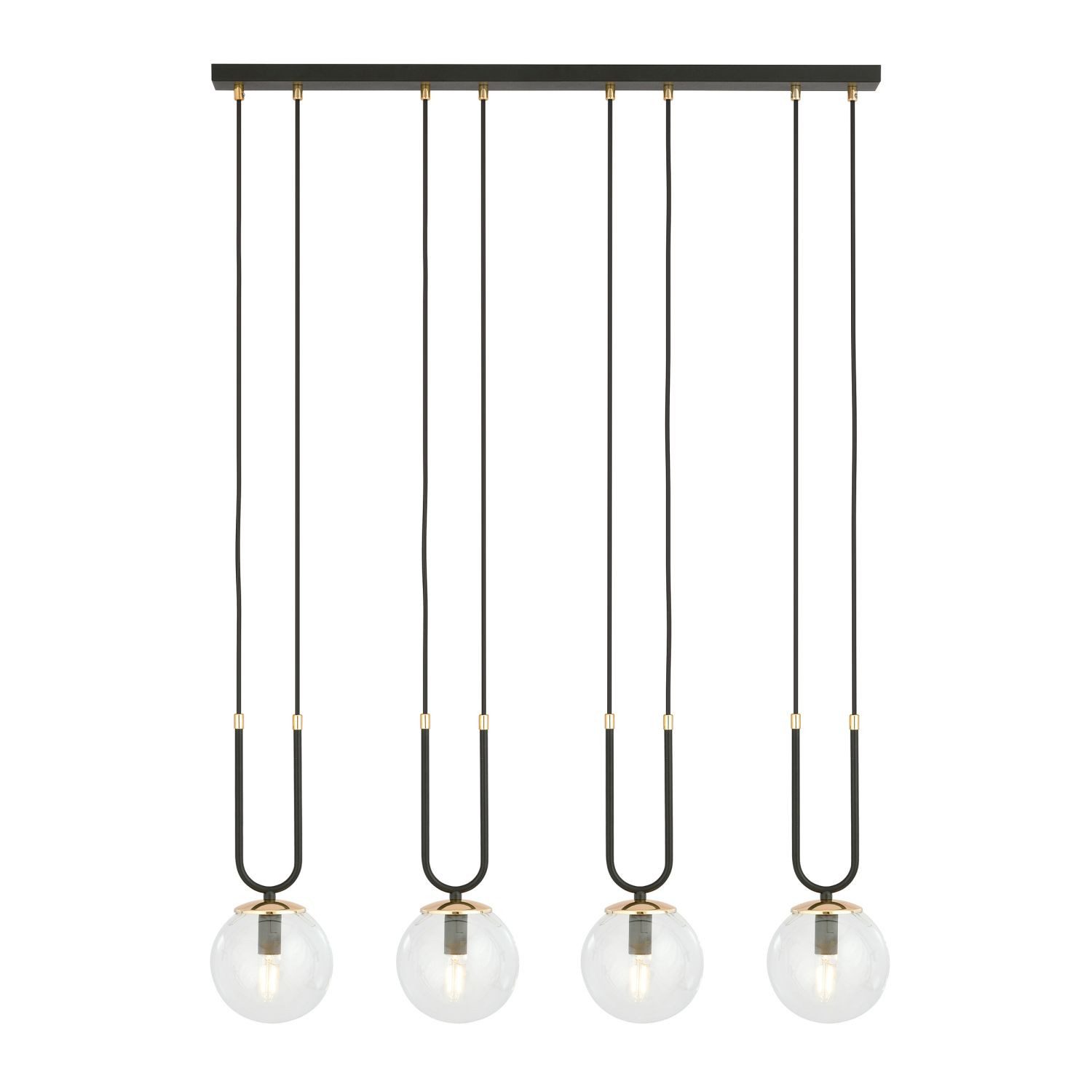Licht Erlebnisse Pendelleuchte Ina Ohne Leuchtmittel Metall Glas E14