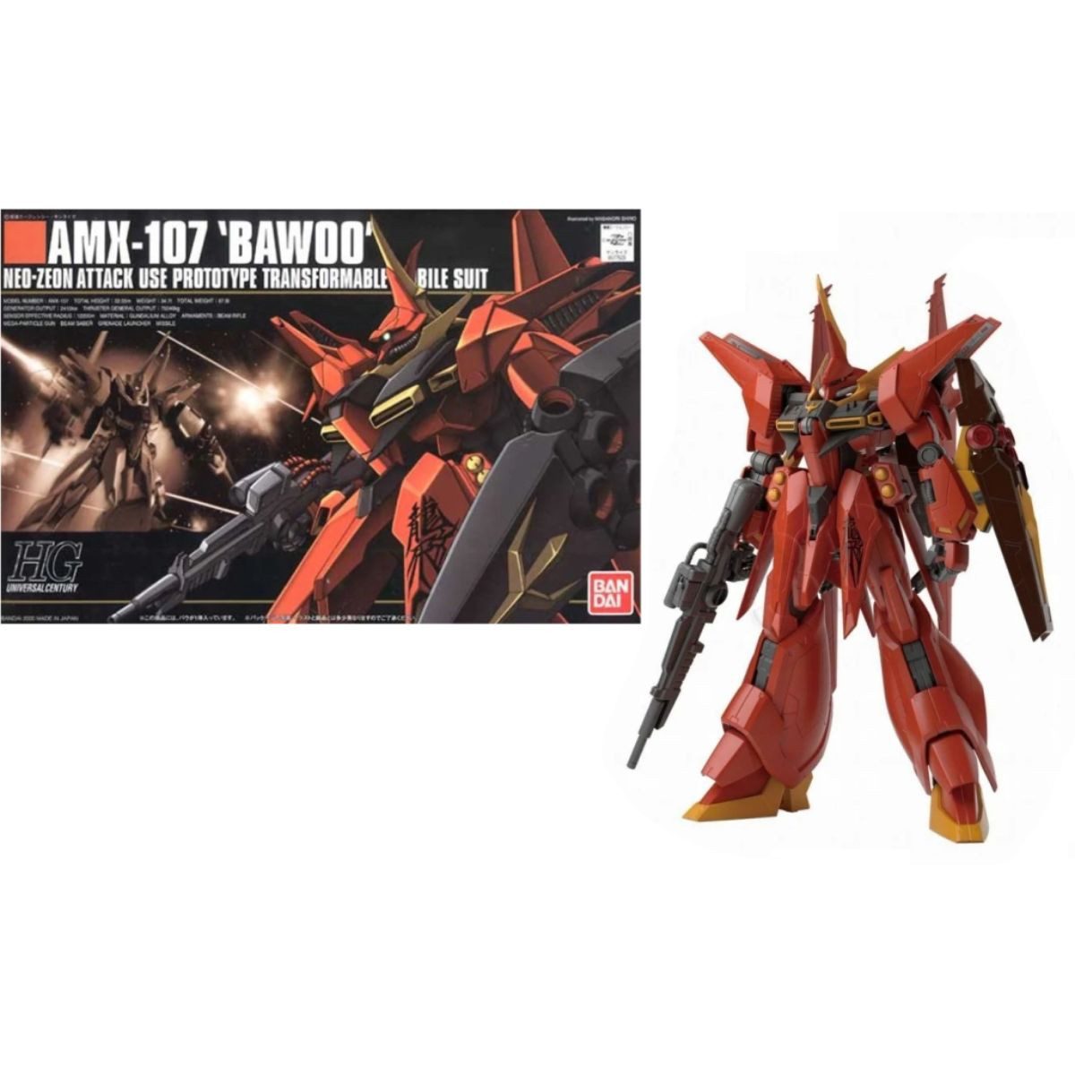 Bandai Modellbausatz Gundam Gunpla AMX-107 Bawoo (HGUC 1/144)