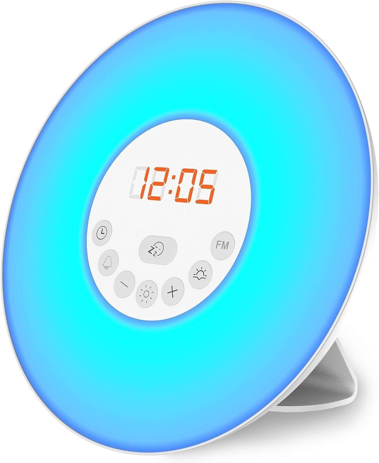 Dopwii Wecker Lichtwecker Wake Up Light Mit 7 Farben And 10 Dimmstufen
