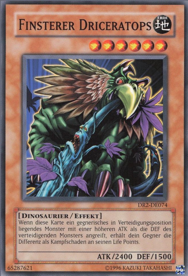 Recollectibles Sammelkarte Yugioh Karte Finsterer Driceratops Yu Gi Oh