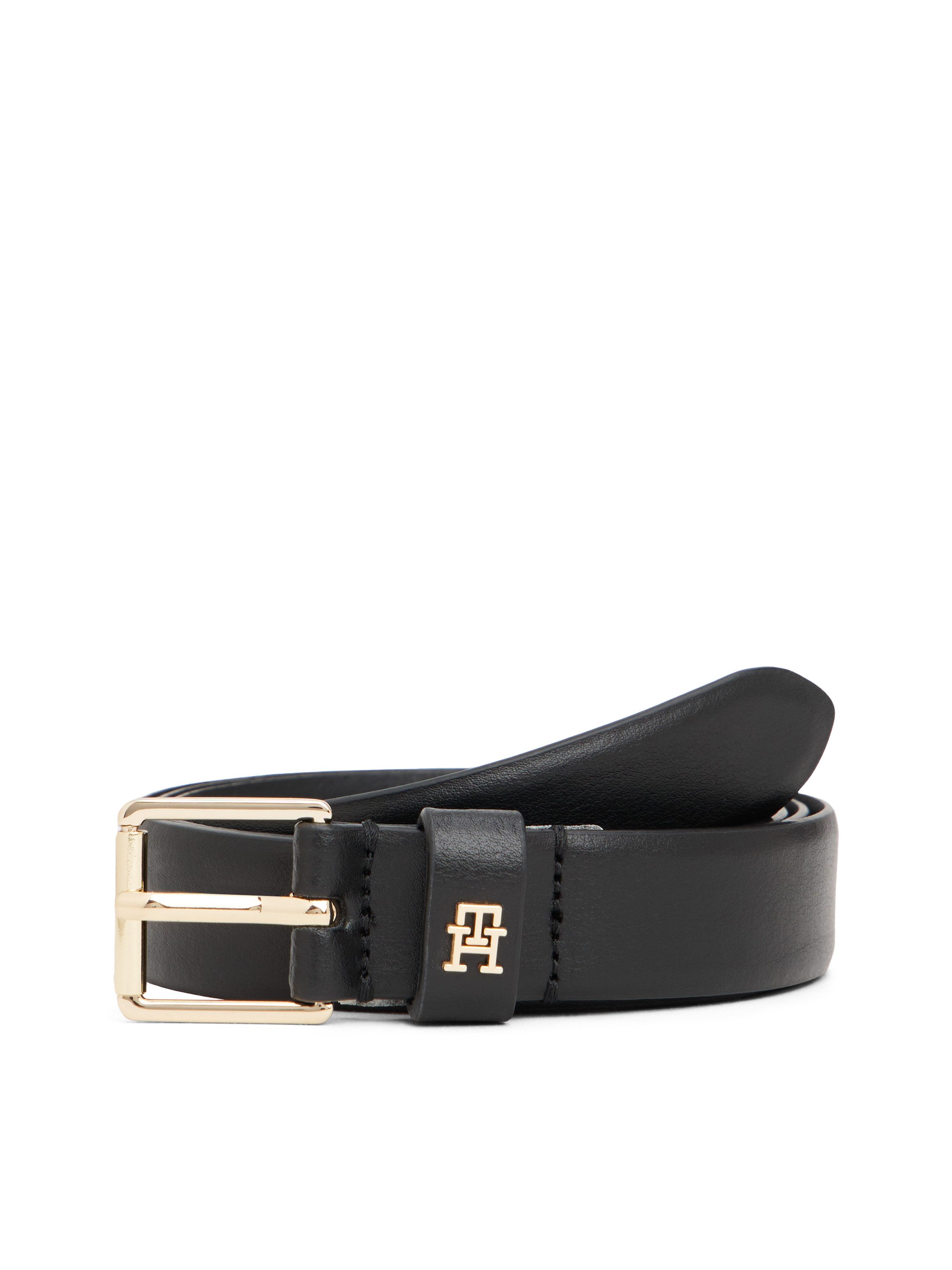 Tommy Hilfiger Ledergürtel TH SQUARE 2.5 GO mit eckiger Schnalle und TH ...