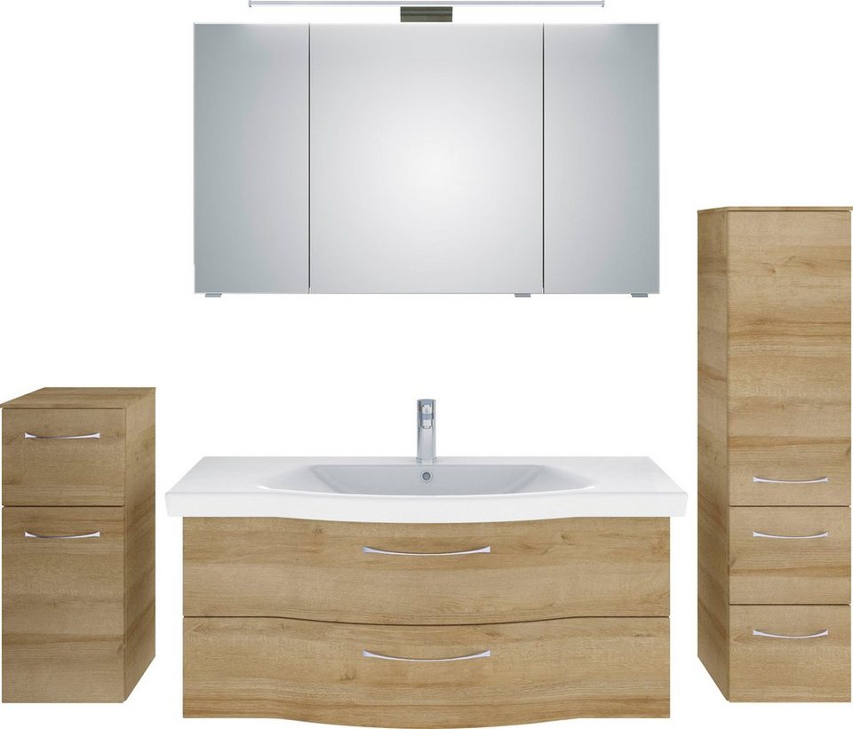 Saphir Badmöbel Set 6005 Sprint 4 Teilig Keramik Waschtisch Mit Led
