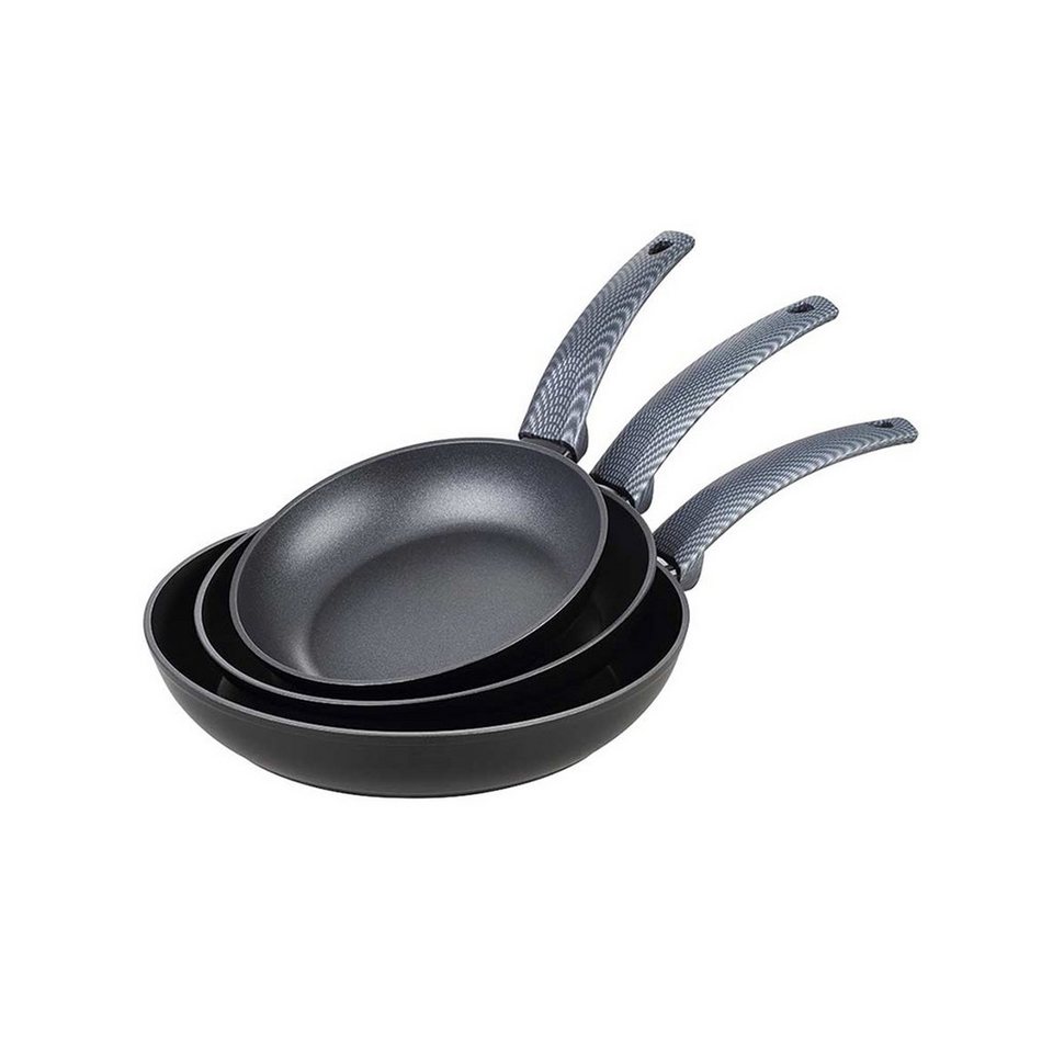 Michelino Pfannen Set Pfannenset 3 Teilig Nora Carbon Aluminium Set