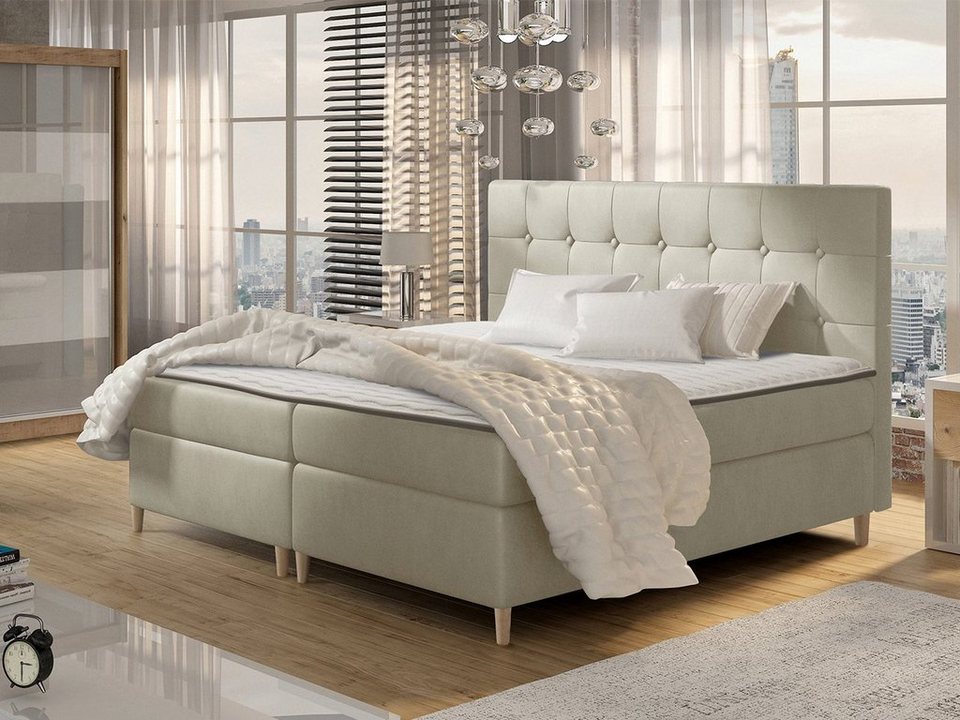 Mirjan24 Boxspringbett Avanti Lattenrost Matratze Topper Mit 2