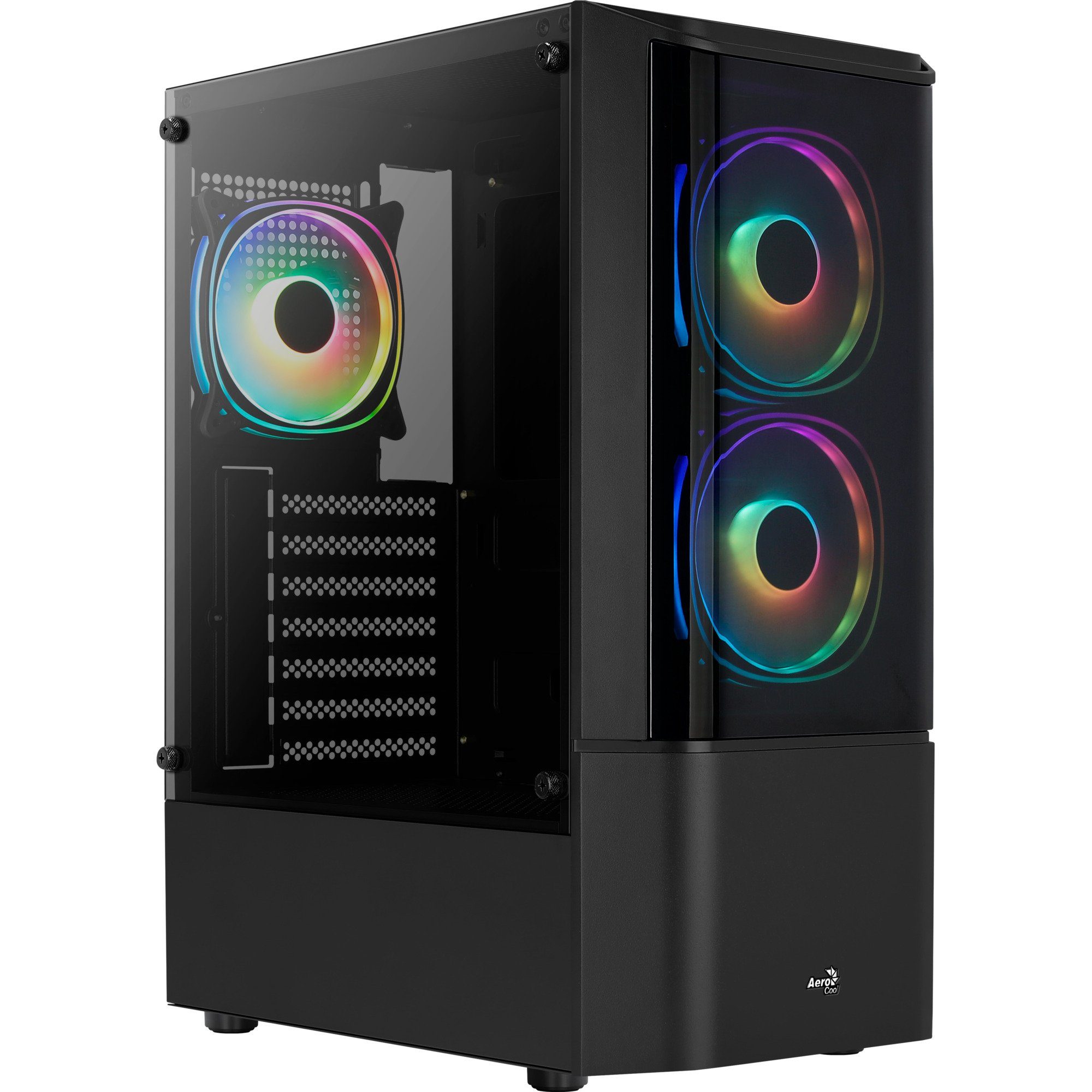 Aerocool PC-Gehäuse Aerocool Quantum v2 TG, Tower-Gehäuse, (Front und ...