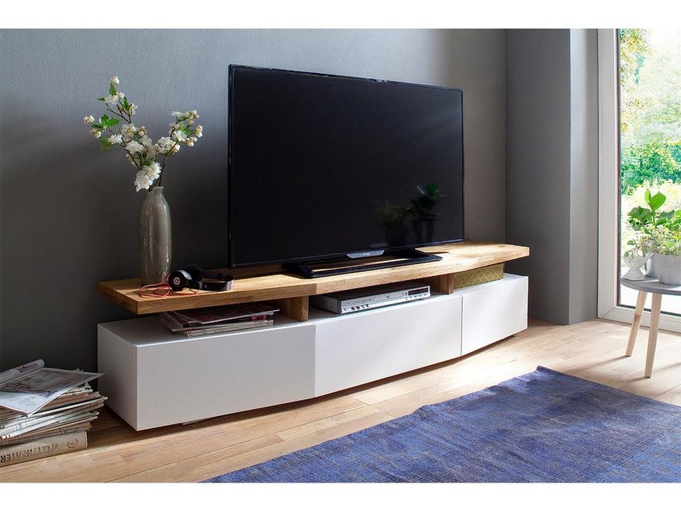 Möbelando Tv Board Sofia Tv Lowboard Aus Mdf In Weiß Matt Lackiert Und