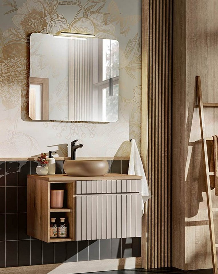 Einfachgutemoebel Waschtisch Set Badezimmer Karata 80cm Set 2 Tlg