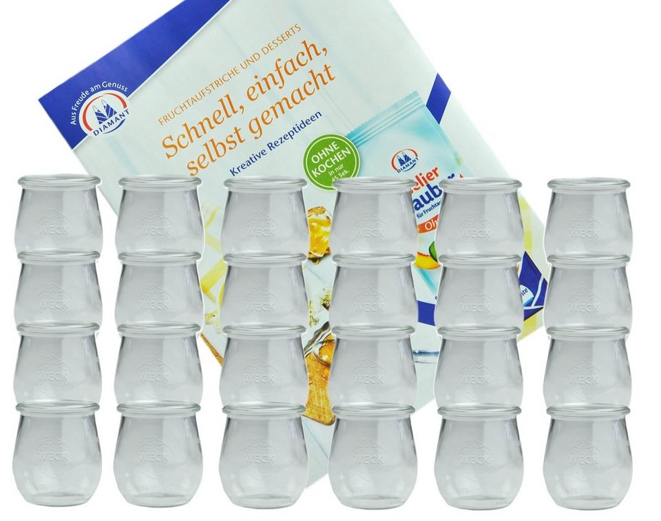Mambocat Einmachglas 24er Set Weck Gläser 220 Ml Tulpengläser Glas