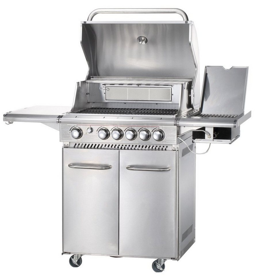 Proregal® Gasgrill E 418 Gasgrill Edelstahl Mit 4 Hauptbrennern Heck