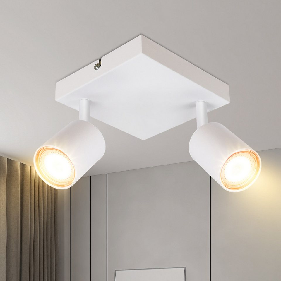 Nettlife Deckenstrahler Schwarz Gu10 Modern Wohnzimmer 2 Flammig