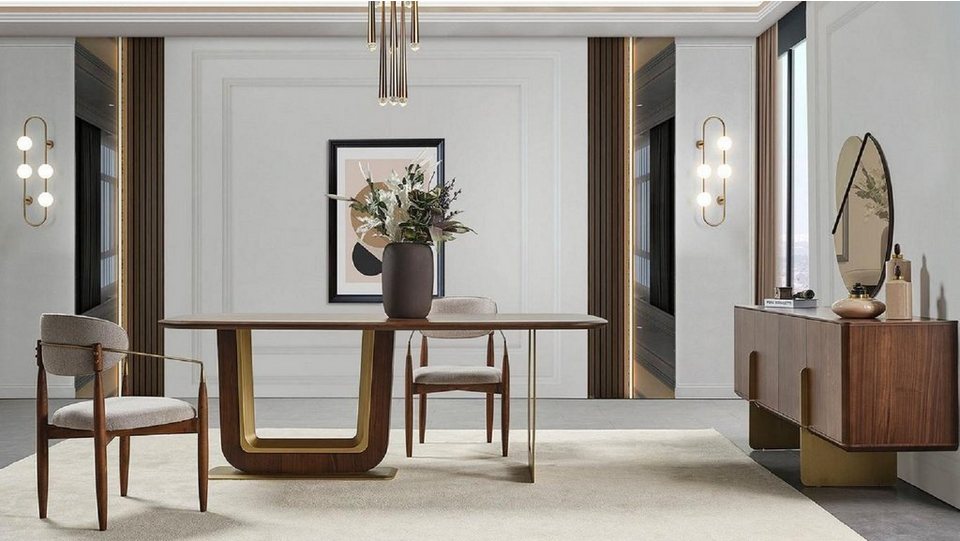 Jvmoebel Esszimmer Set Esszimmer Set Modern Esstisch 4x Stühle Und