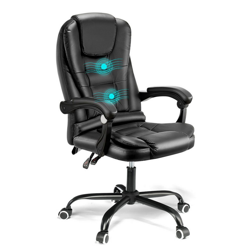 Oyajia Bürostuhl Ergonomischer Bürostuhl Massage Chefsessel Drehstuhl