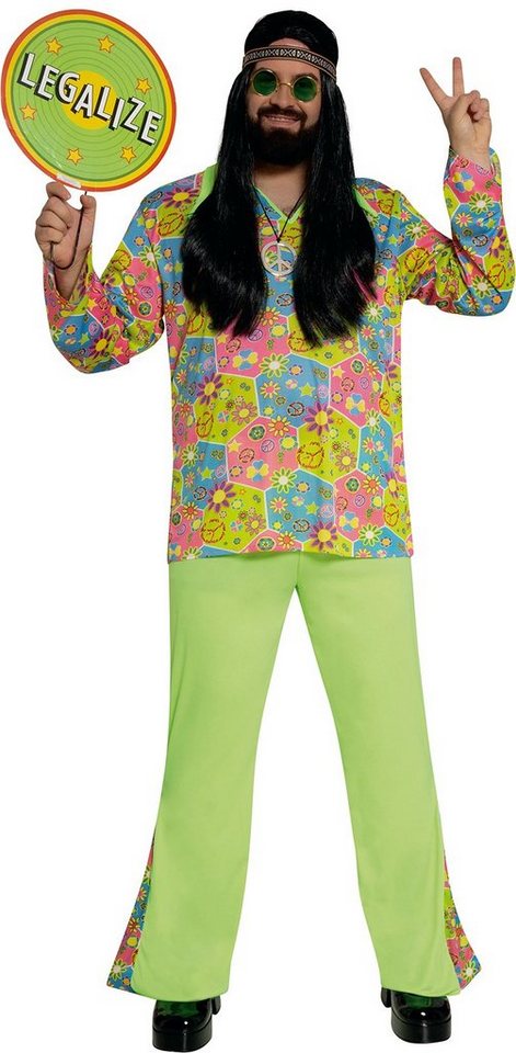 Fiestas Guirca Kostüm Flower Power Herren Outfit Im Hippie Stil