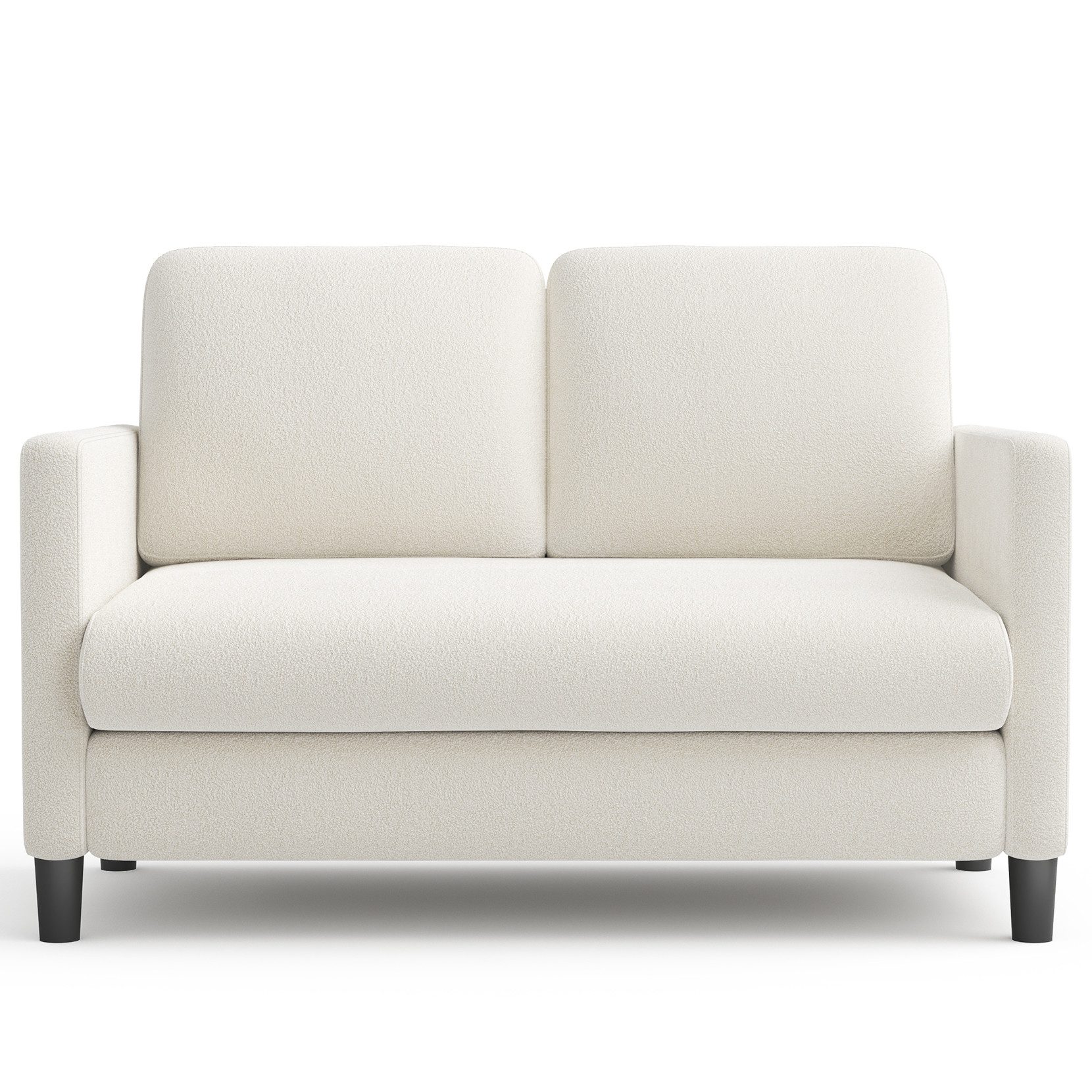 OUNUO Sofa Mini 2-Sitzer Modernes Polstersofa Couch 130cm Sofa