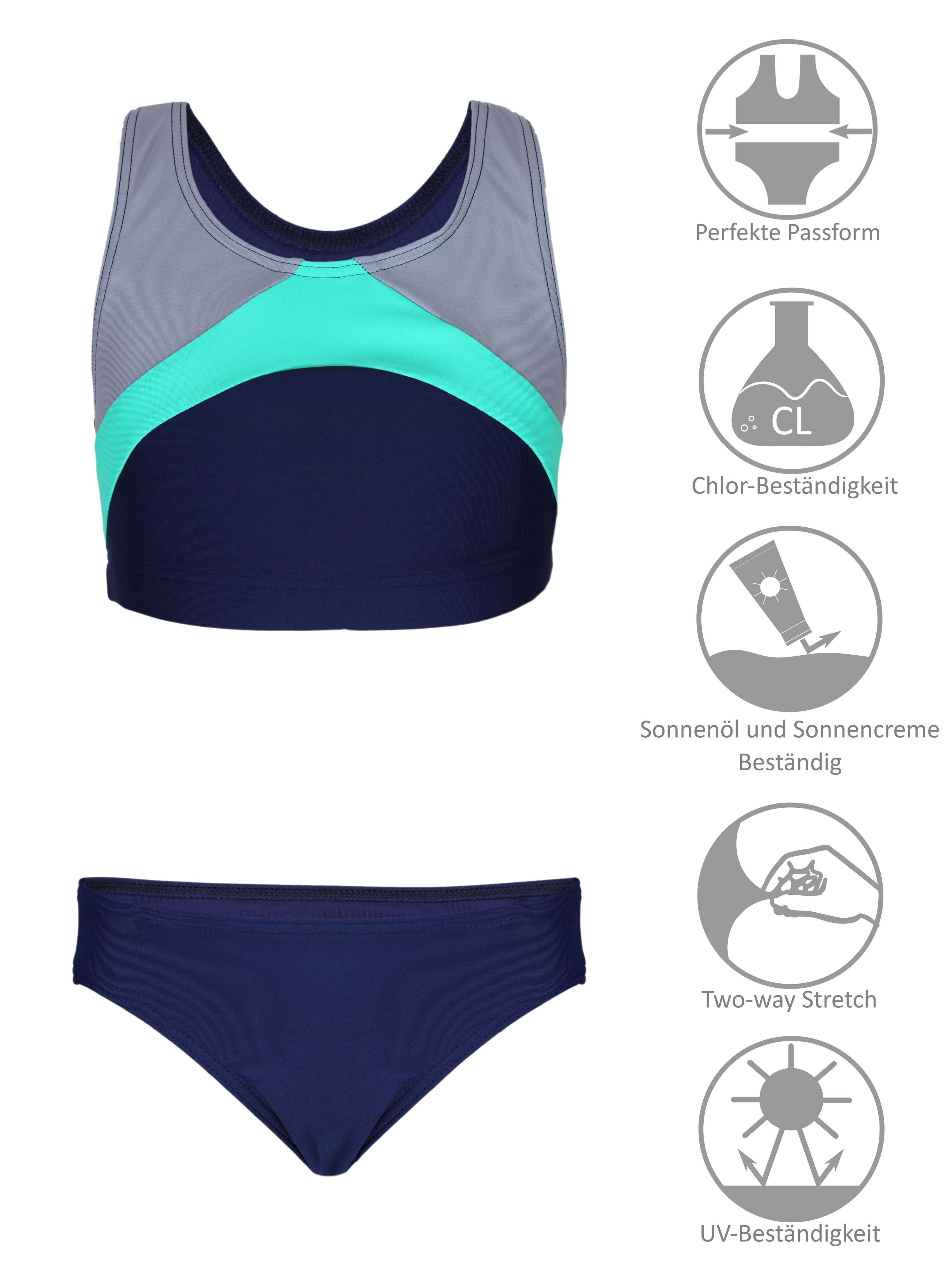 Aquarti Bustier-Bikini Aquarti Mädchen Sport Bikini Racerback Bustier ...