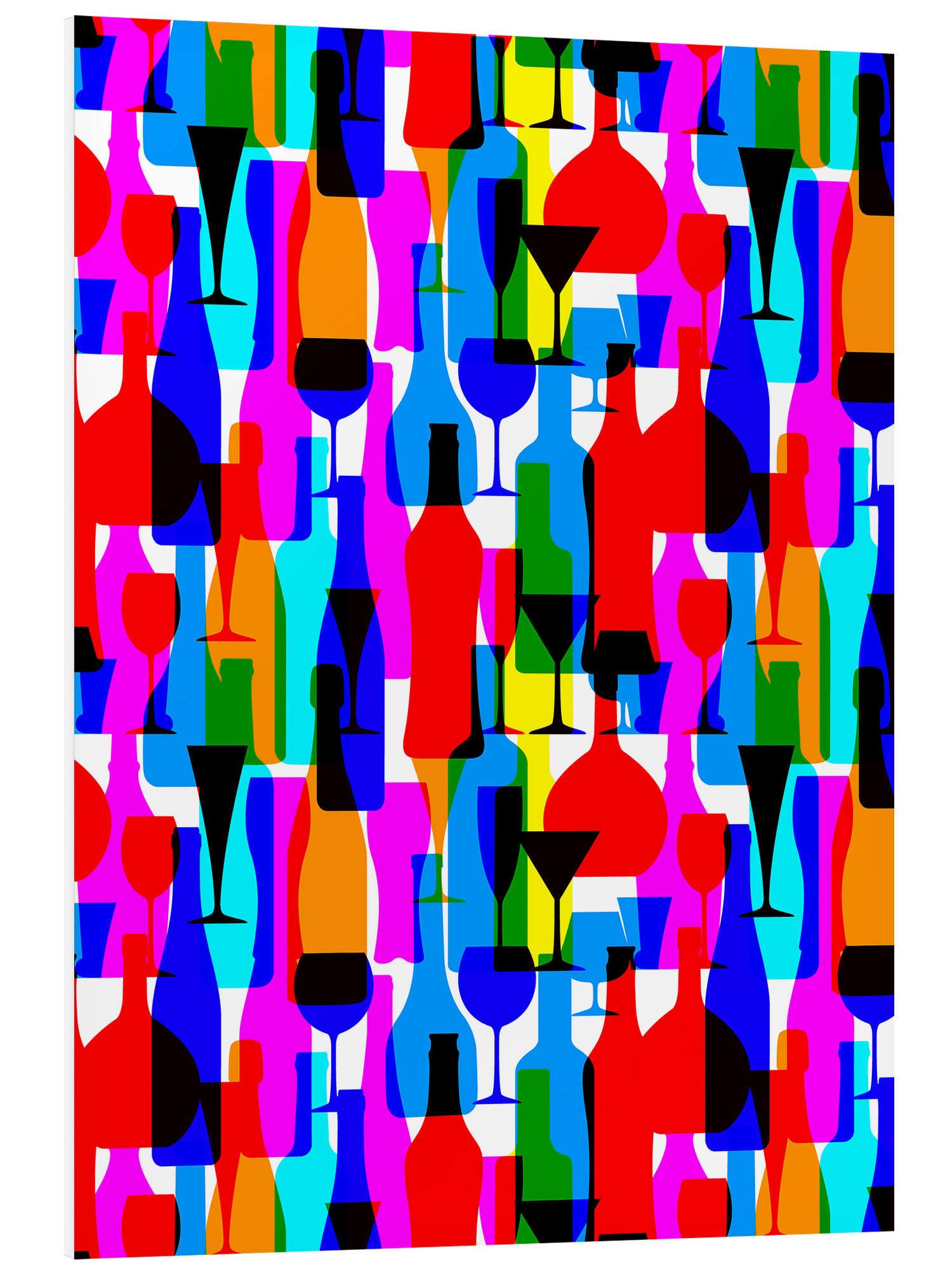 Posterlounge Forex Bild Editors Choice Flaschen Illustration