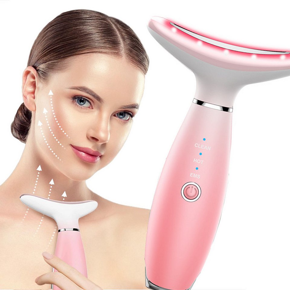Dopwii Nacken Massagegerät Wiederaufladbares Hals Gesichtsmassagegerät