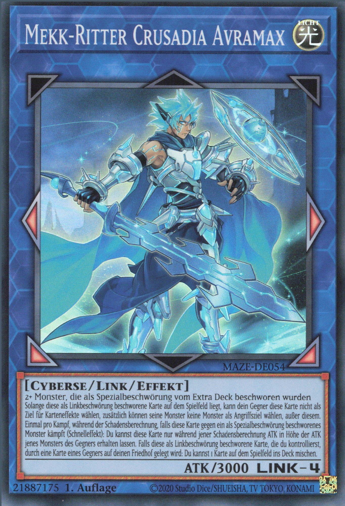 Recollectibles Sammelkarte Yugioh Karte Mekk Ritter Crusadia Avramax V