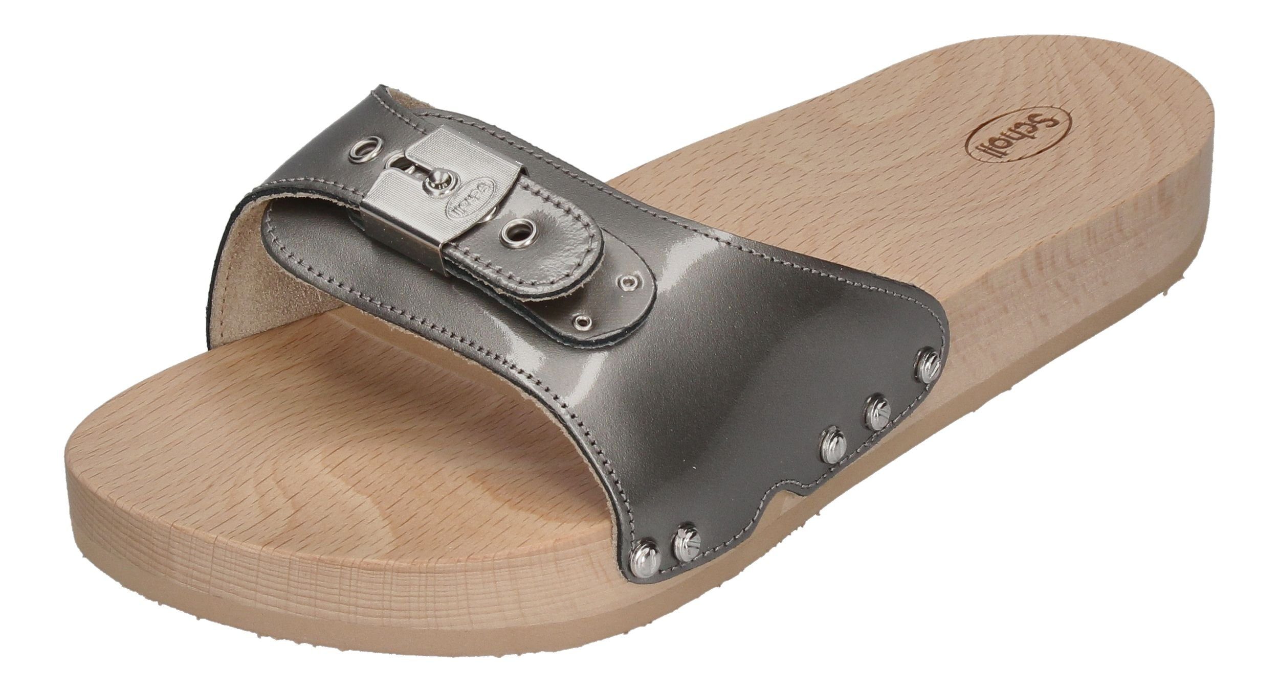Scholl PESCURA FLAT FLEX Keilpantolette Grey, silber