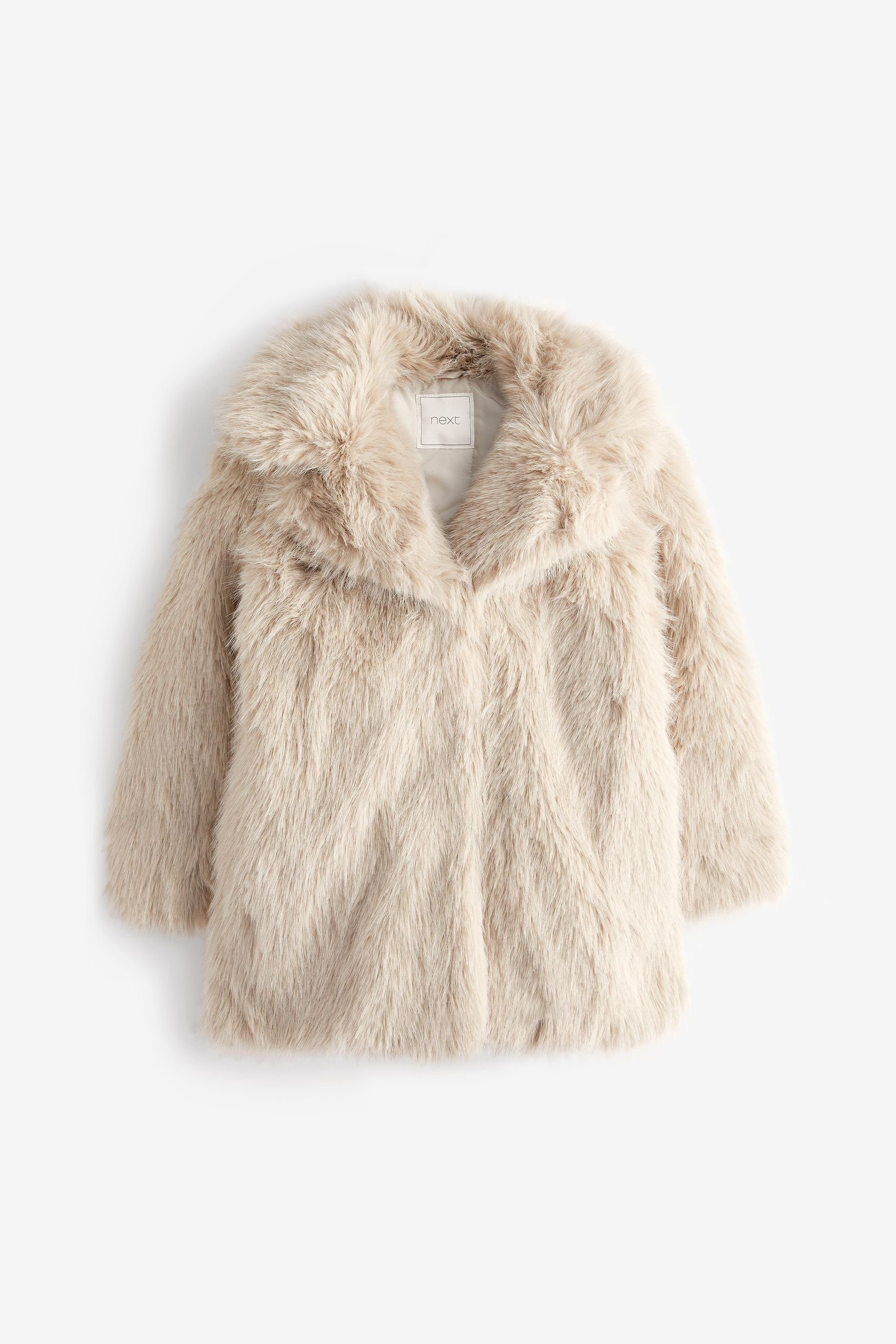 Next Fellimitatjacke Langer Flormantel Aus Kunstfell 1 St