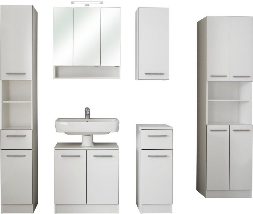 Saphir Badmöbel Set Quickset 953 6 Teilig Waschbeckenunterschrank Und