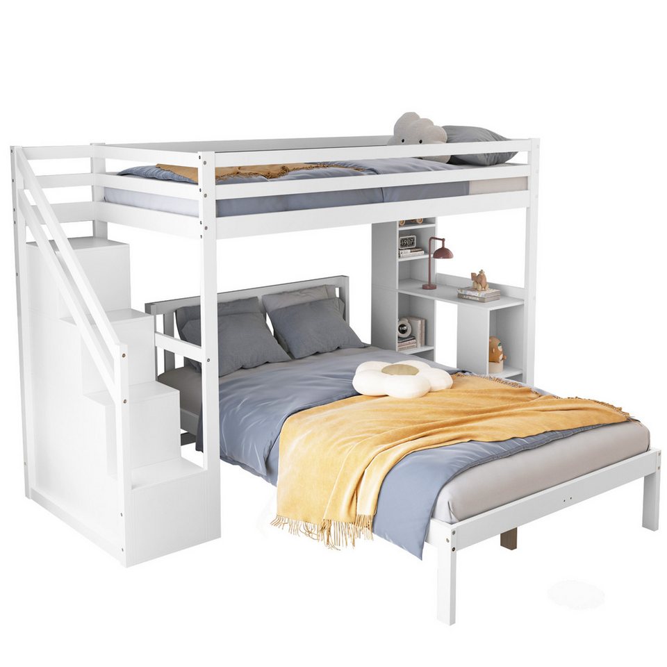 Softweary Etagenbett Mit 2 Liegeflächen Und Lattenrost 90x200cm