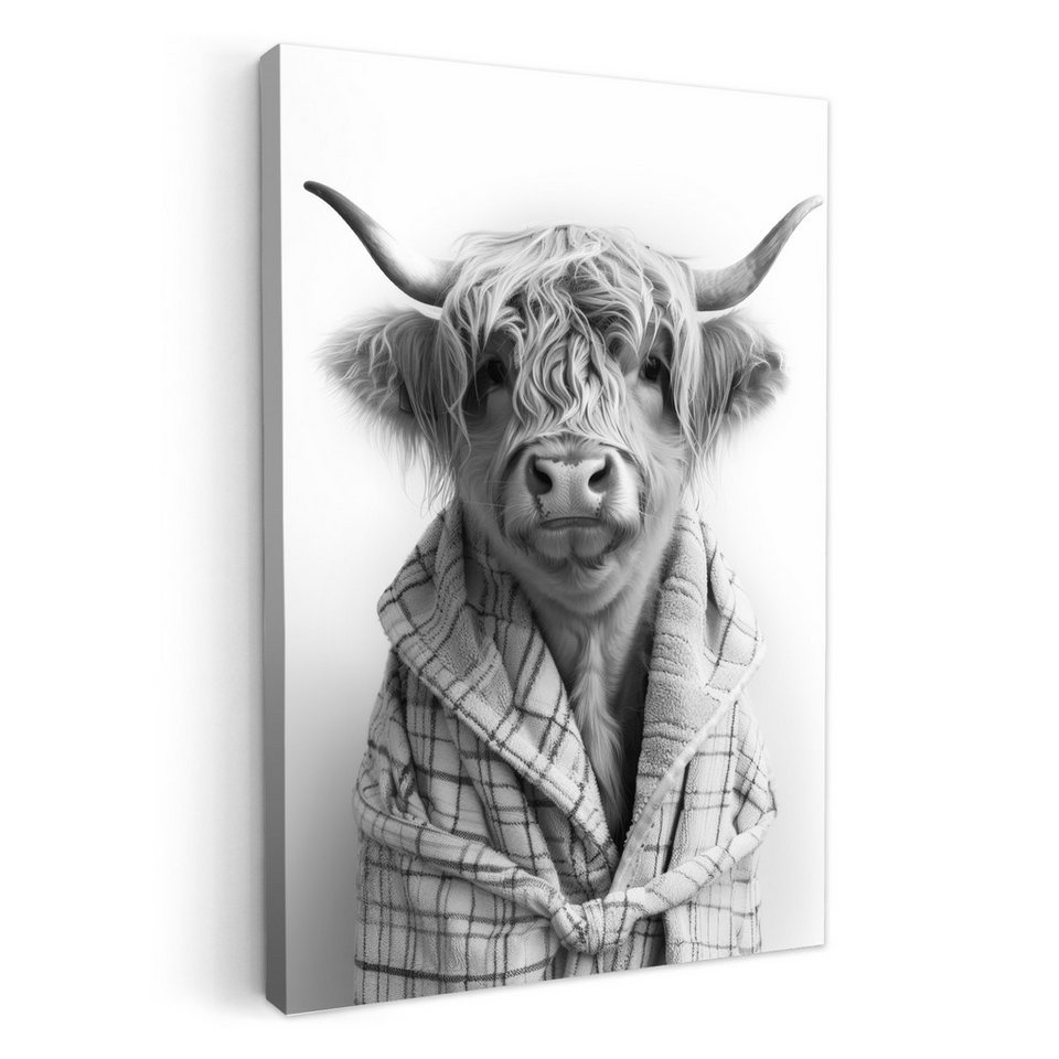Onemillioncanvasses® Leinwandbild Scottish Highlander Kuh
