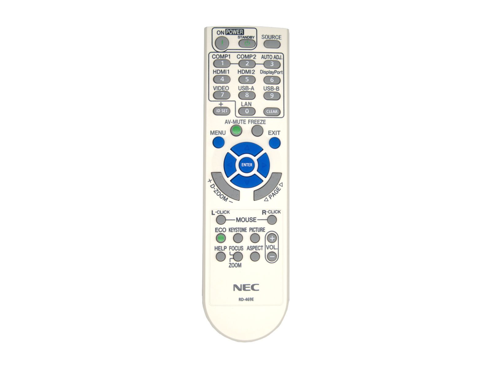 NEC RD-469E, 7N901053, RMT-PJ36, 7N901051 Fernbedienung (Original Ersatz RD-469E, 7N901053, RMT ...