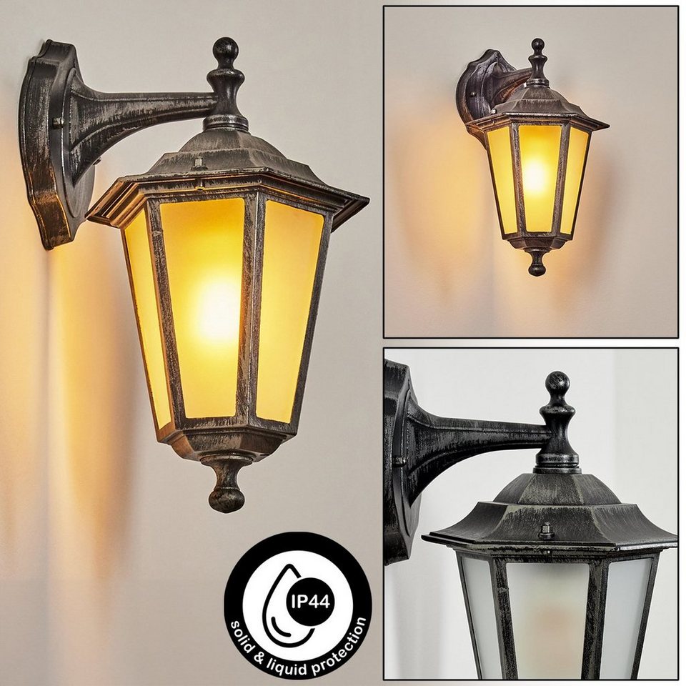 Hofstein Außen Wandleuchte Wandlampe Abwärts Aus Metallglas In