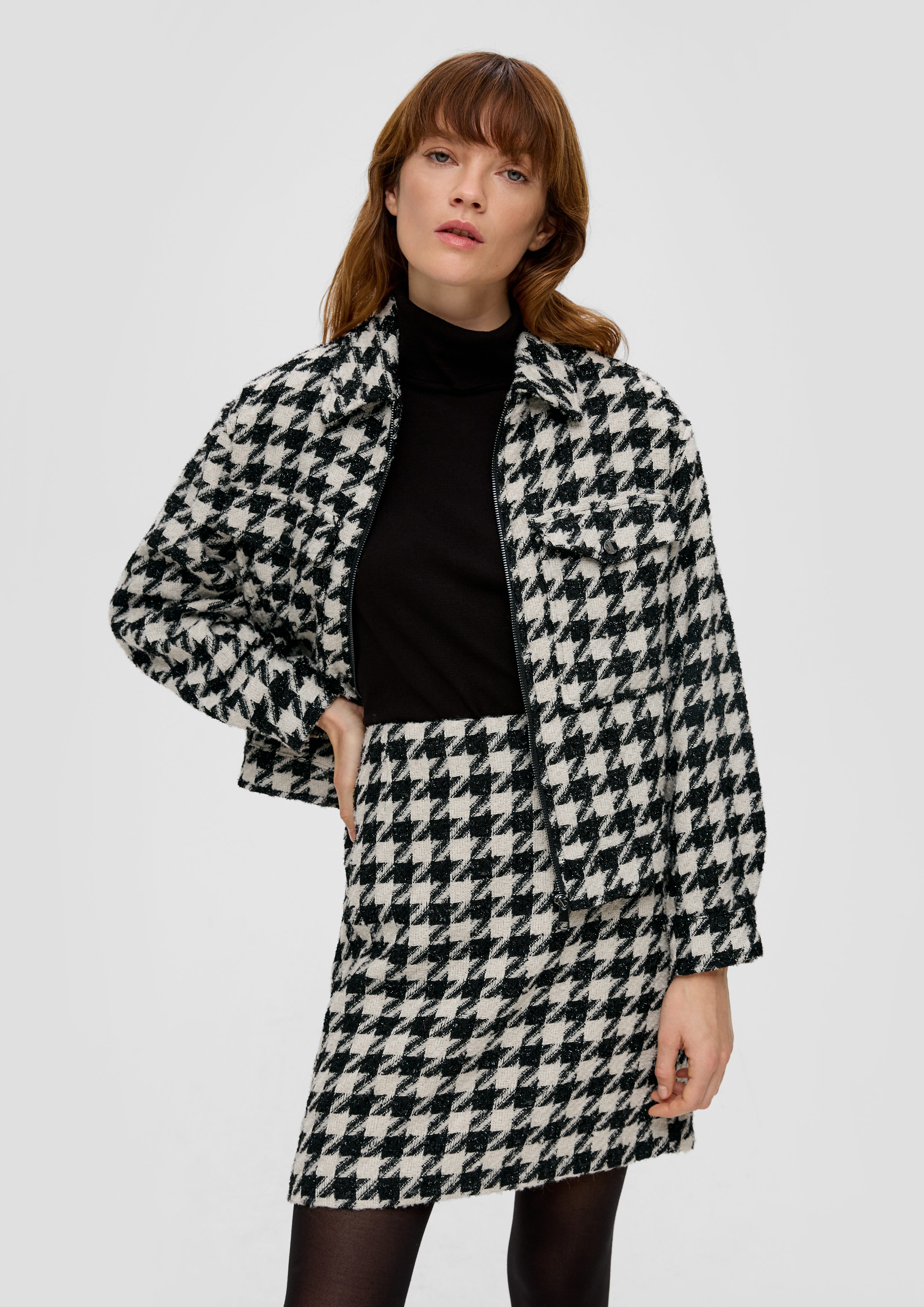 Soliver Funktionsjacke Jacke Mit Webmuster Und Metallic Effekt Glitzergarn