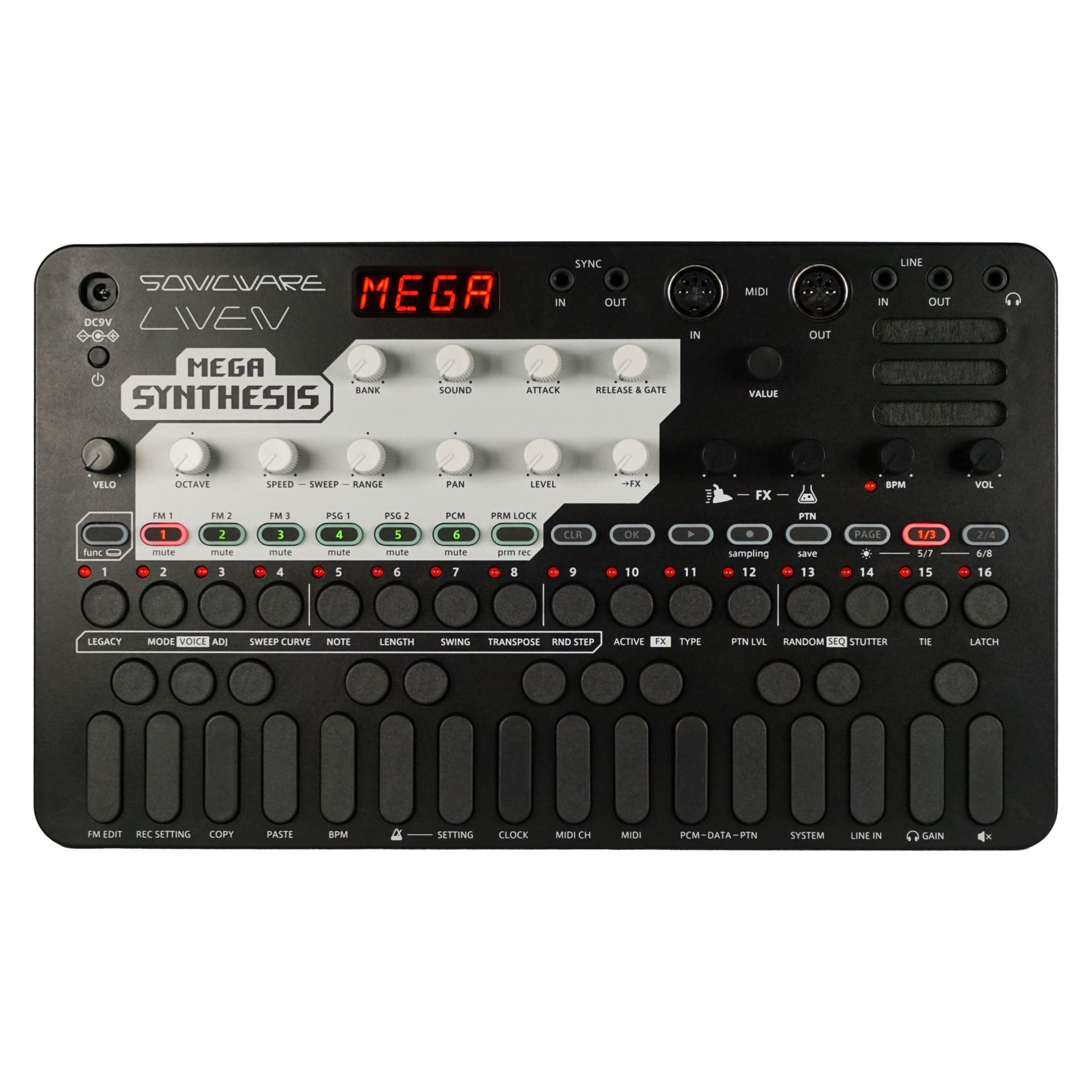 Sonicware Synthesizer (Groove-Tools, Grooveboxen), Liven Mega Synthesis ...