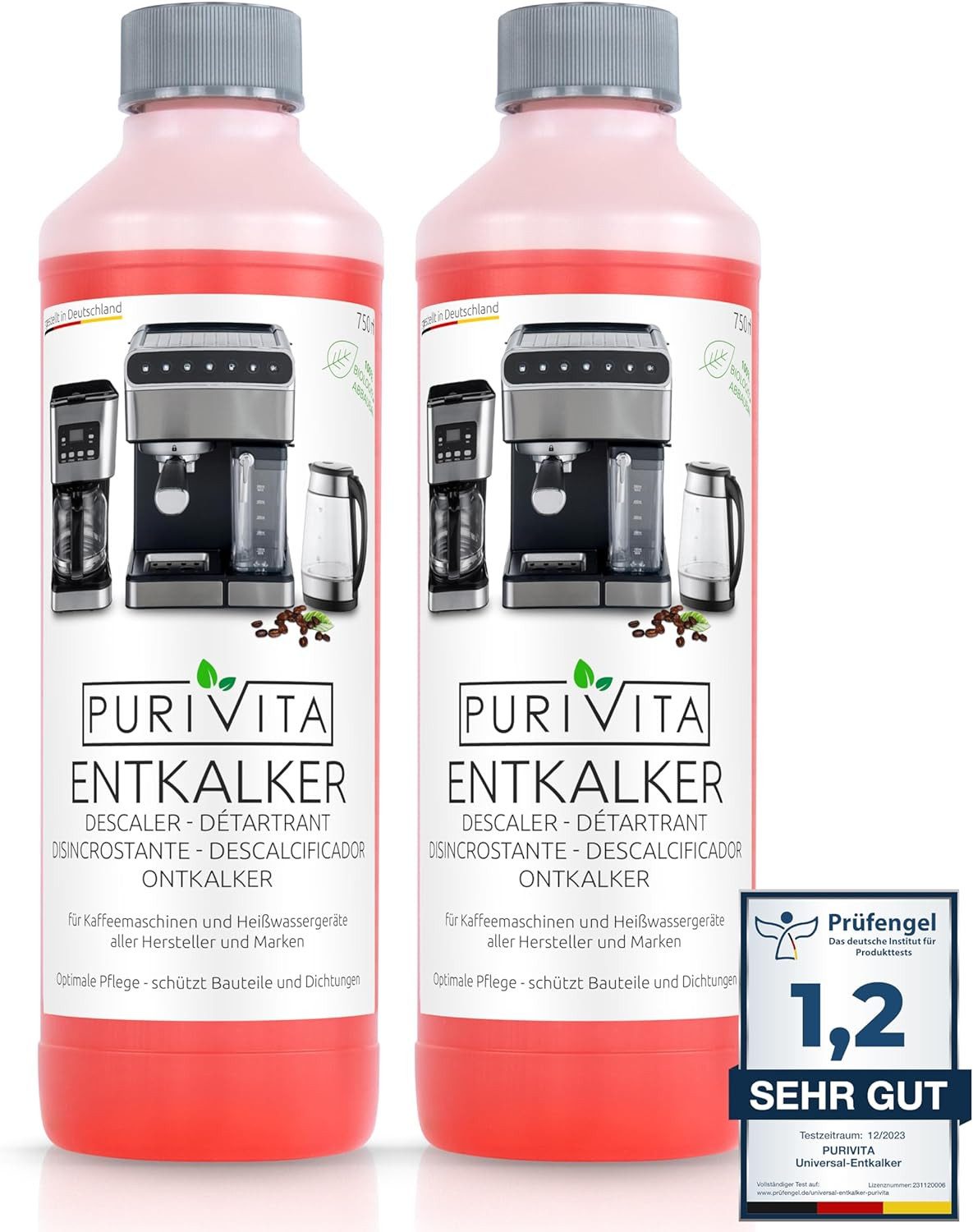 Purivita Universal Entkalker 2x 750ml Flasche Flüssigentkalker (Universal Entkalker)