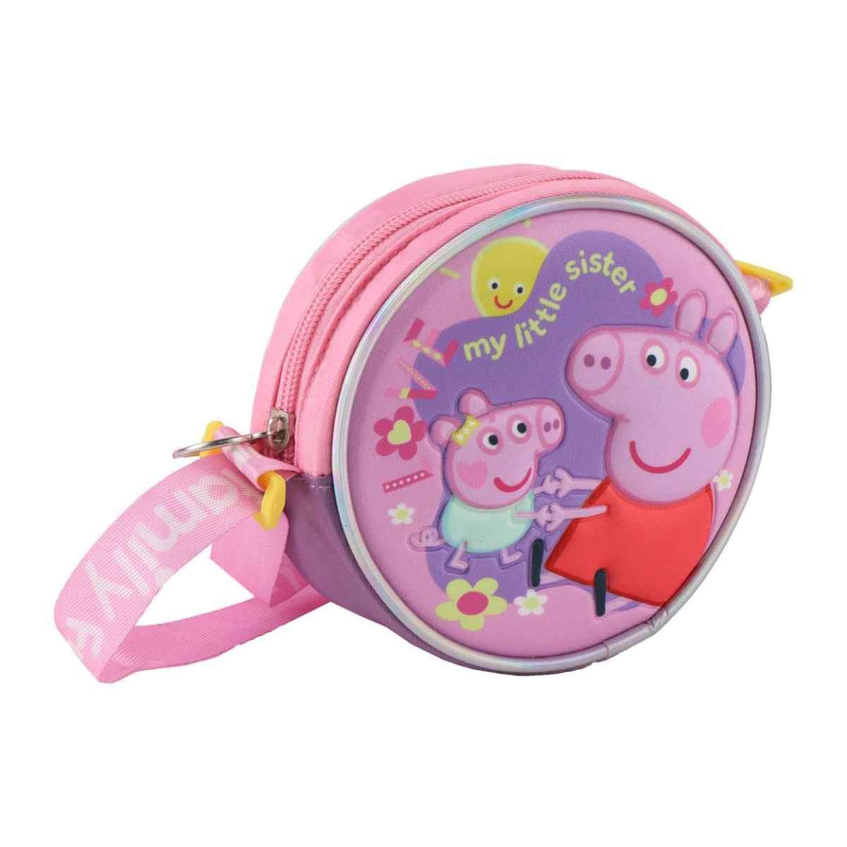 Peppa Pig Schultertasche Kinder Schultertasche 3D Design für Kleinigkeiten