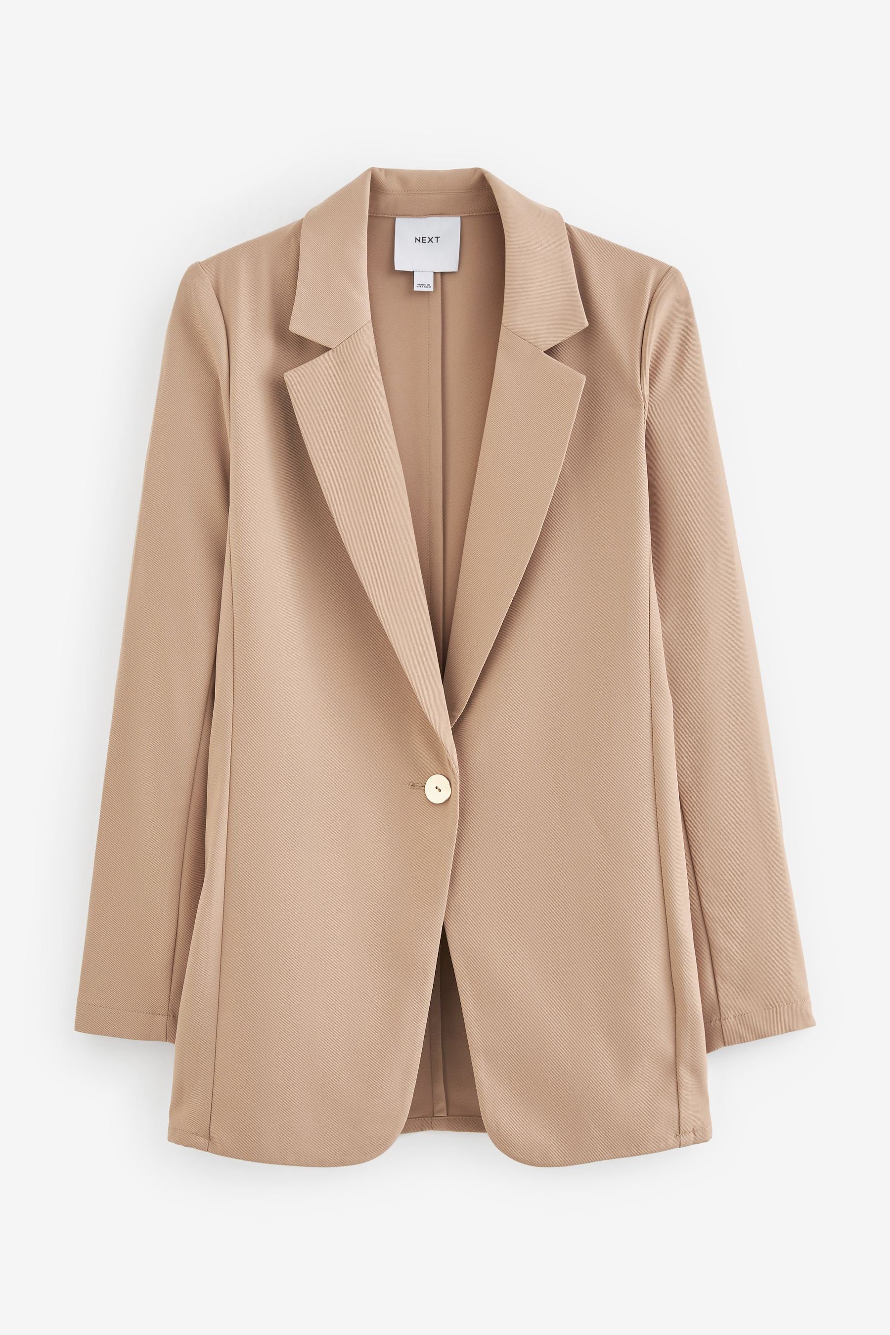 Next Jackenblazer Einreihiger Relaxed Fit Twill Blazer Kurzgröße 1 Tlg