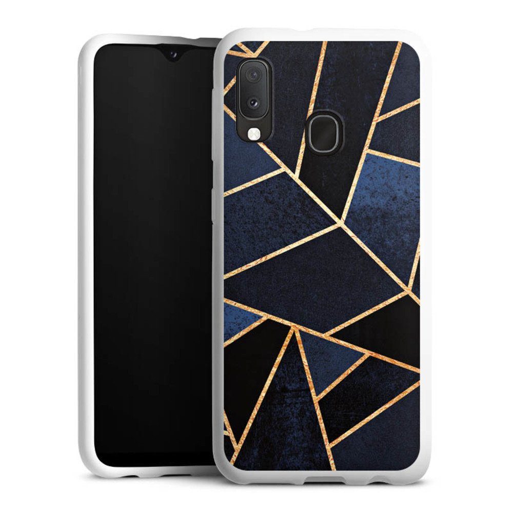 Deindesign Handyhülle Navy Stone Gold Print Samsung Galaxy A20e
