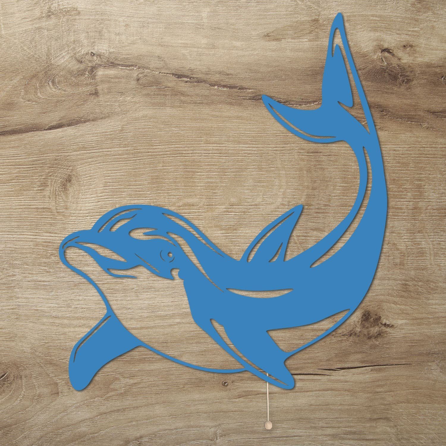 Namofactur LED Dekolicht Delfin - Dekoobjekt aus Holz mit Tier Motiv ...