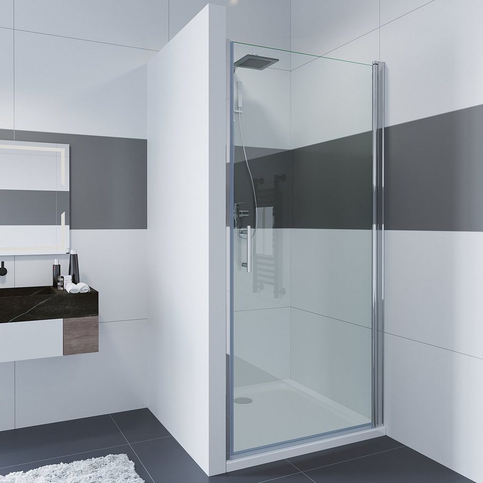 Impts Dusch Drehtür Duschtür Für Nischen Pendeltür Dusche 100x195 Cm