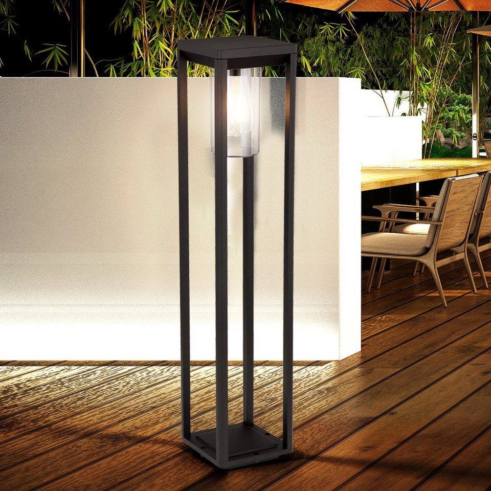 Etc Shop Led Außen Stehlampe Stand Leuchte Filament Alu Schwarz Matt