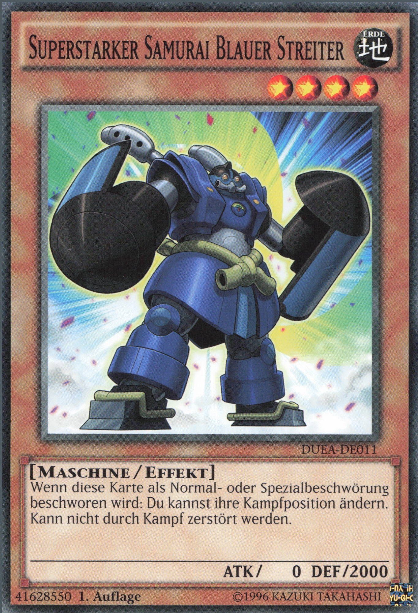Recollectibles Sammelkarte Yugioh Karte Superstarker Samurai Blauer