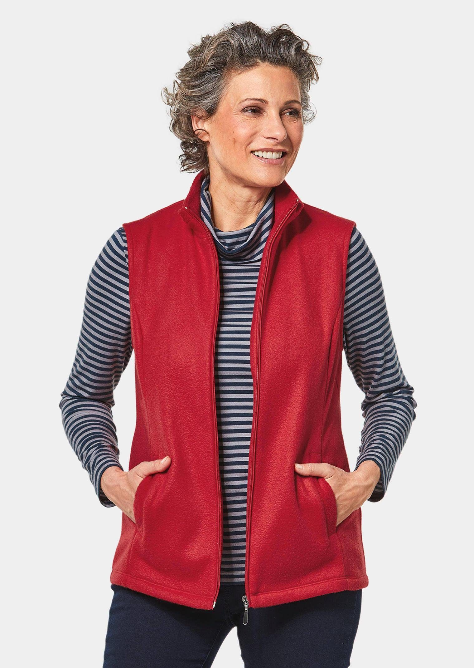 Goldner Kurzweste Kuschelig Weiche Fleece Weste