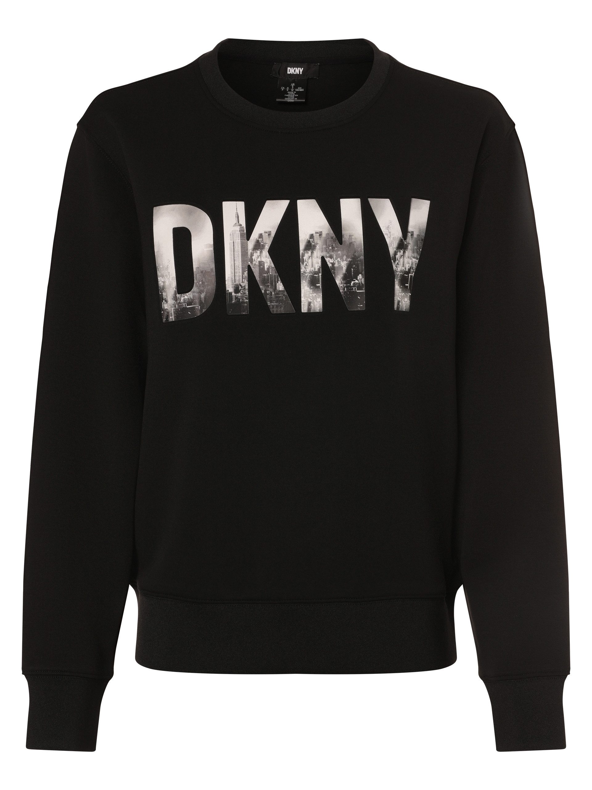 DKNY Sweatshirt, Label-Print in 3D- und Skyline-Optik