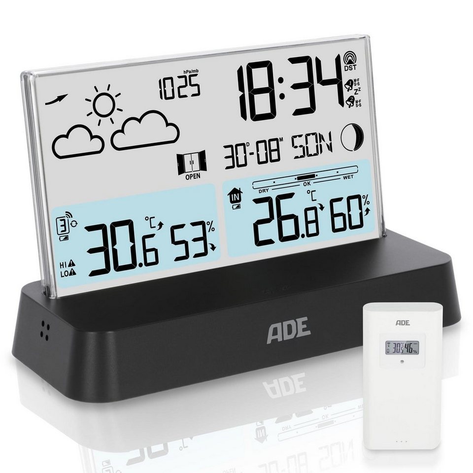 Ade Digitale Wetterstation Funk Mit Außensensor Funkwetterstation Mit