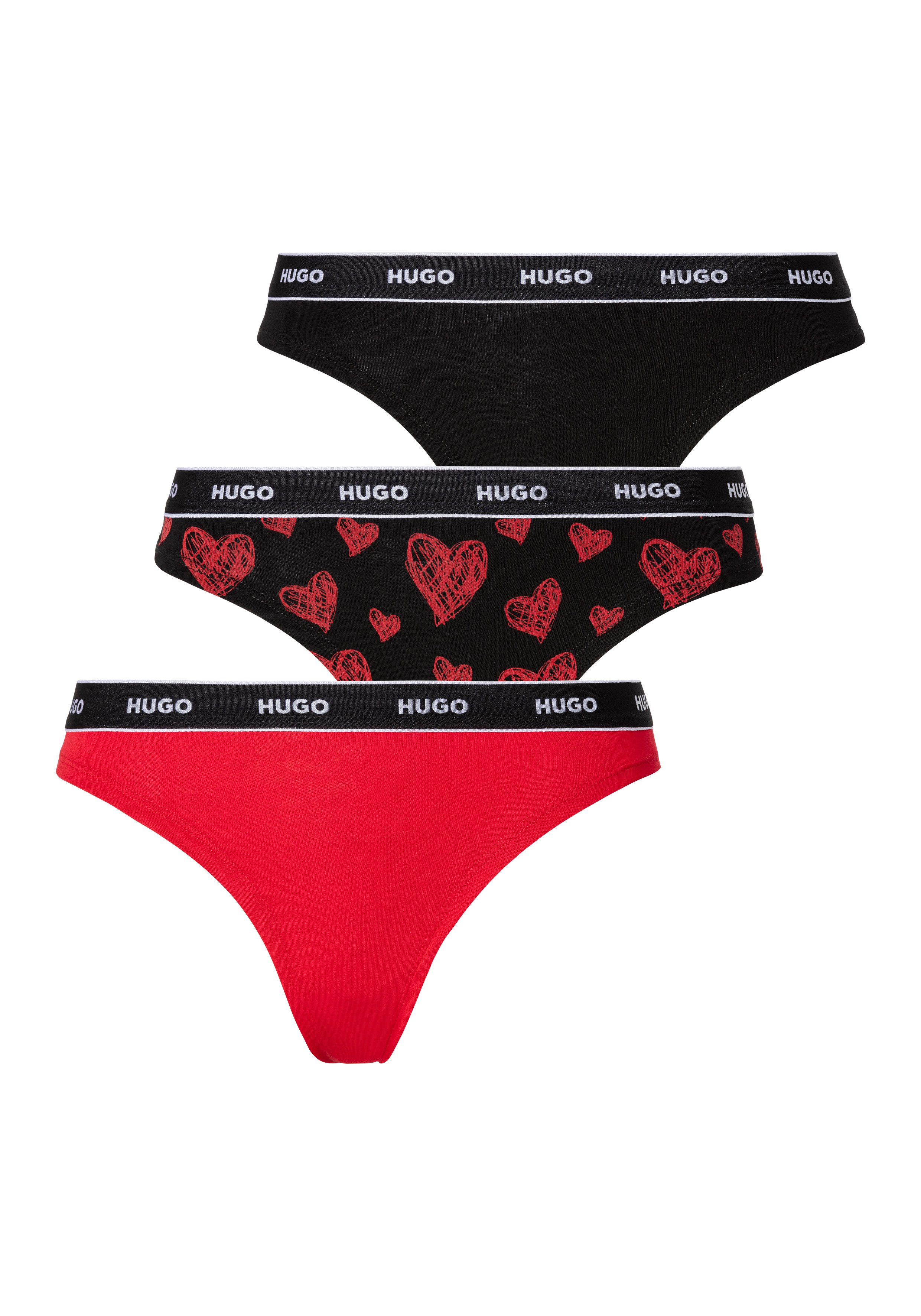 HUGO String TRIPLET THONG DESIGN (Set, 3-St., 3) mit Logobund, Slip-Set ...