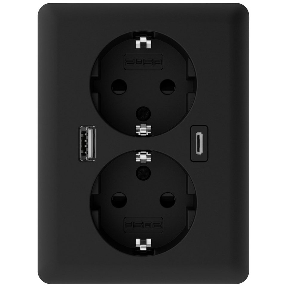 2USB Steckdose 2USB 2U-449719 Unterputz-Dose mit USB-C®, mit USB ... 2USB Steckdose 2USB 2U-449719 Unterputz-Dose mit USB-C®, mit USB ...