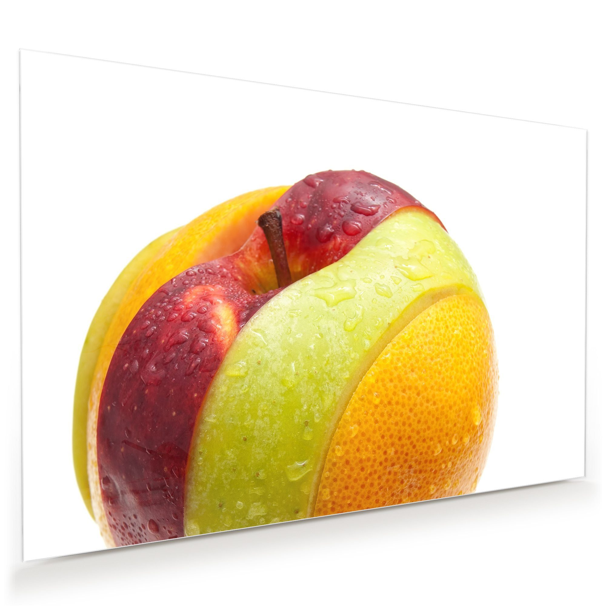 Primedeco Glasbild Wandbild Apfel In Mehrere Hälften Mit Aufhängung