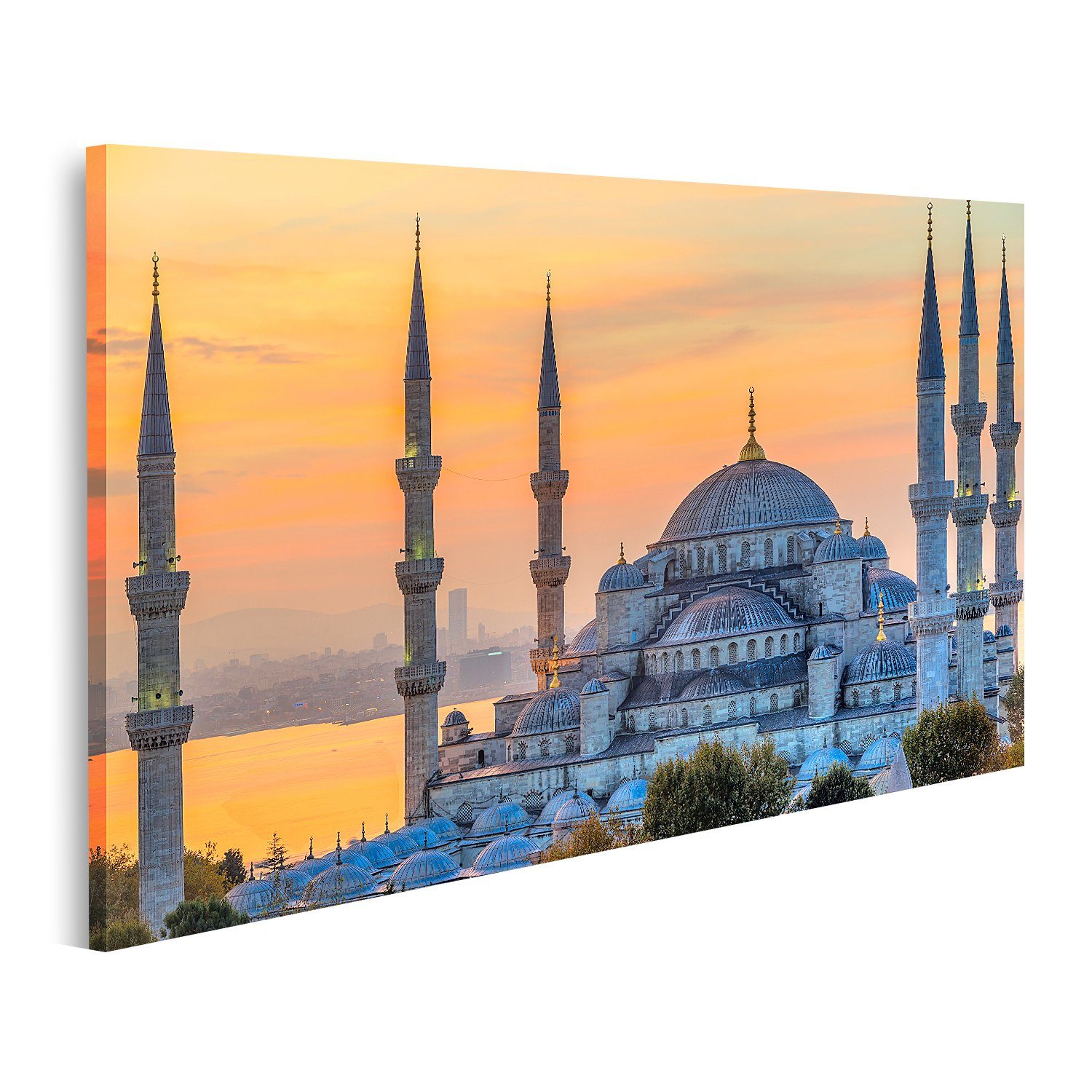 islandburner Leinwandbild Bild auf Leinwand Die Blaue Moschee Sultanahmet Camii Istanbul Türkei
