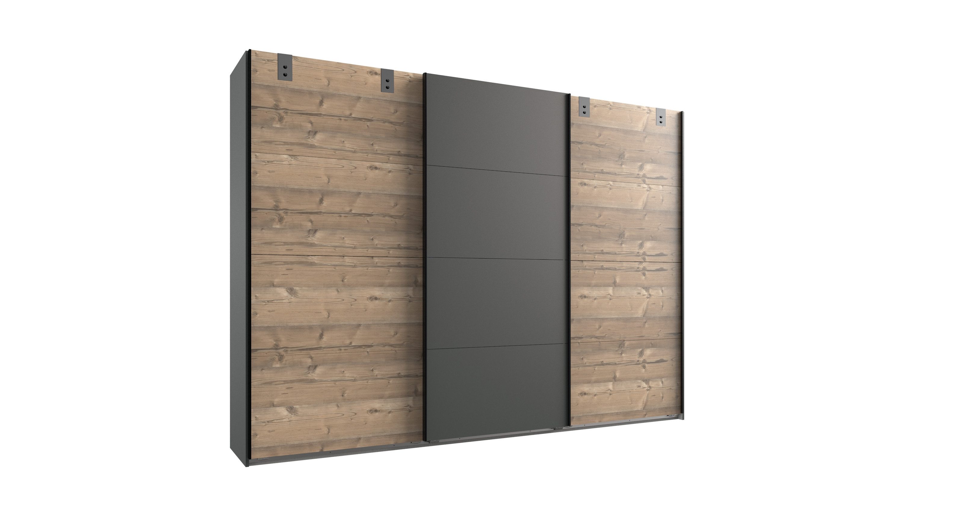 Wimex Kleiderschrank In Graphit Mit Absetzungen In Silver Fir