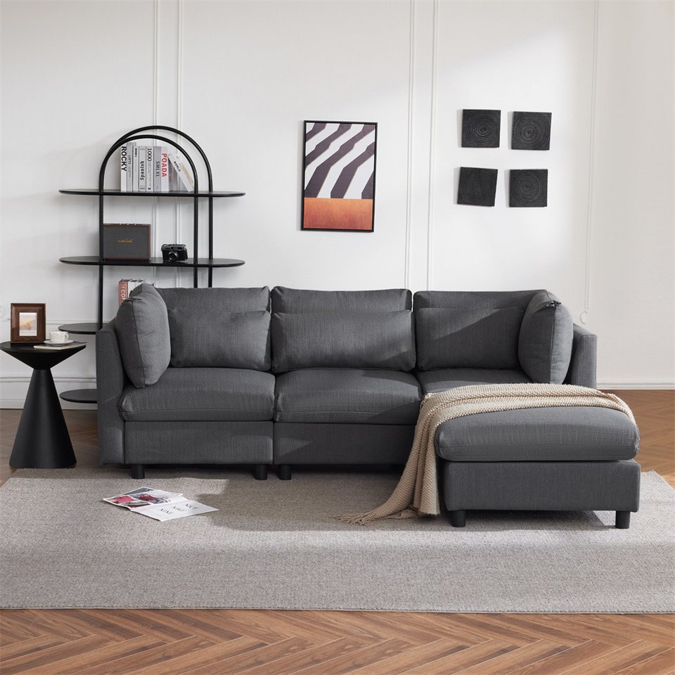 Sweiko Sofa Polstermöbelsofawohnzimmersofa Ecksofa Mit Fußhocker
